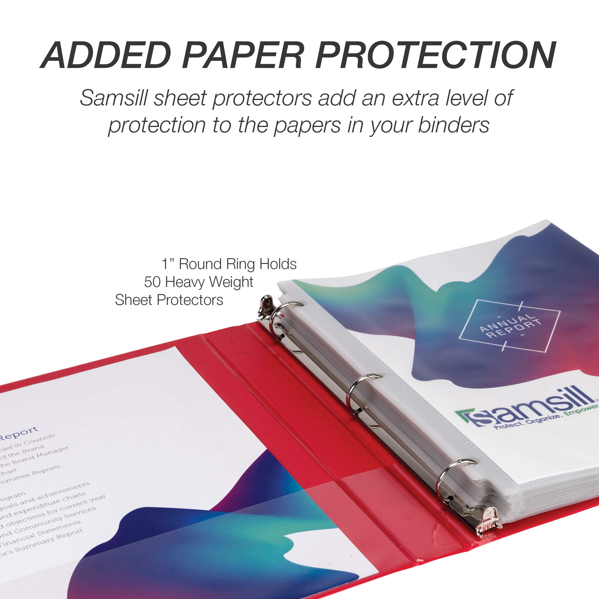 Snapklik.com : Samsill Durable 1 Inch Binder, Made In The USA, Round ...