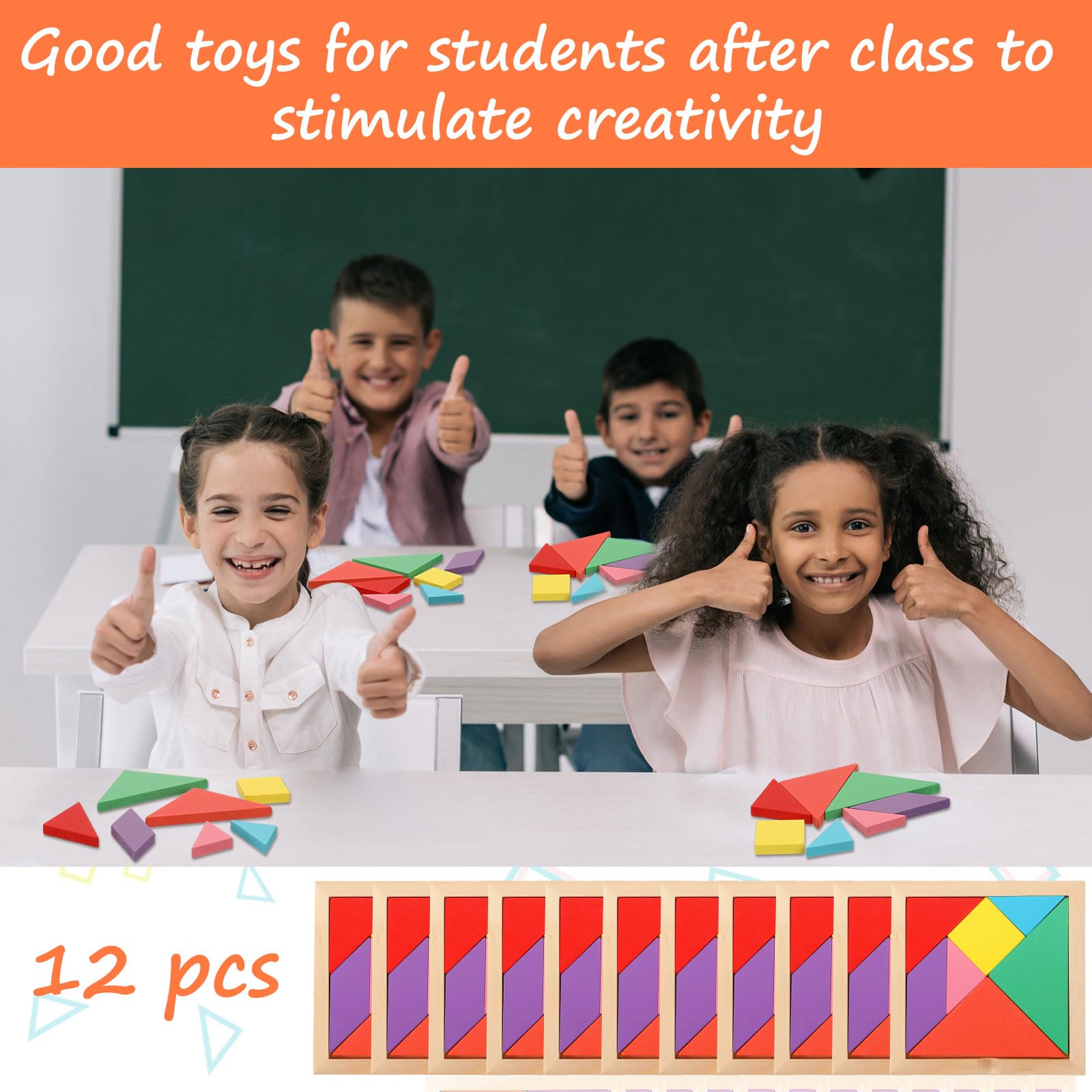 Snapklik.com : Meooeck 12 Pack Tangrams Wooden Puzzles Tangrams ...