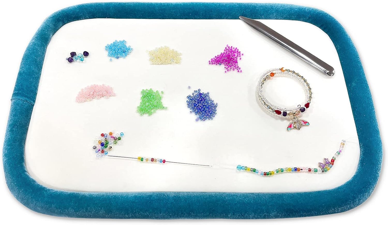 Amazon.com: hobbyworker The Blue Beading Board,Velvet Like Work Surface ...