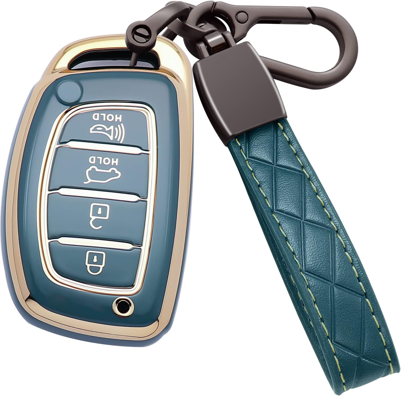 Amazon.com: Syodiesn for Hyundai Key Fob Cover Soft TPU with Keychain ...