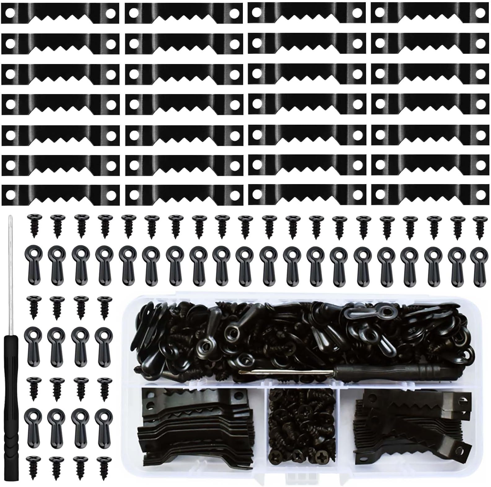 351 PCS Picture Hanging Kit, Sawtooth Picture Hangers, Photo Frame Turn ...