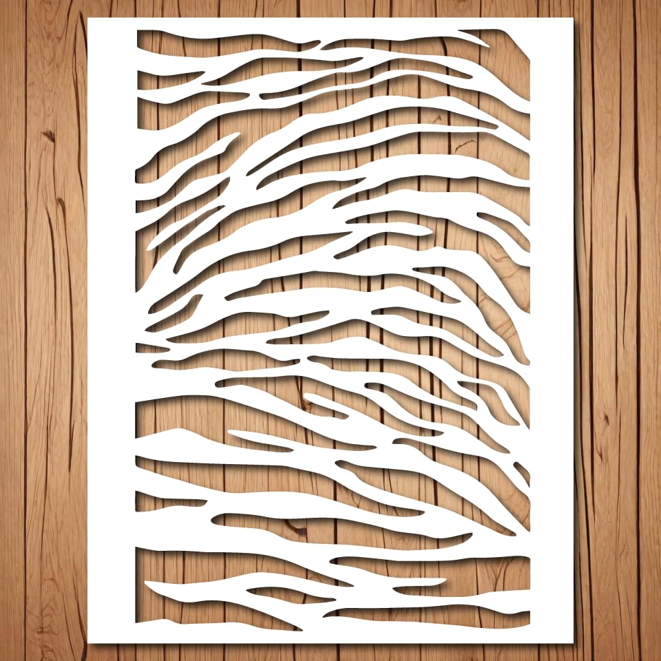 Tiger Stripe Pattern Stencil