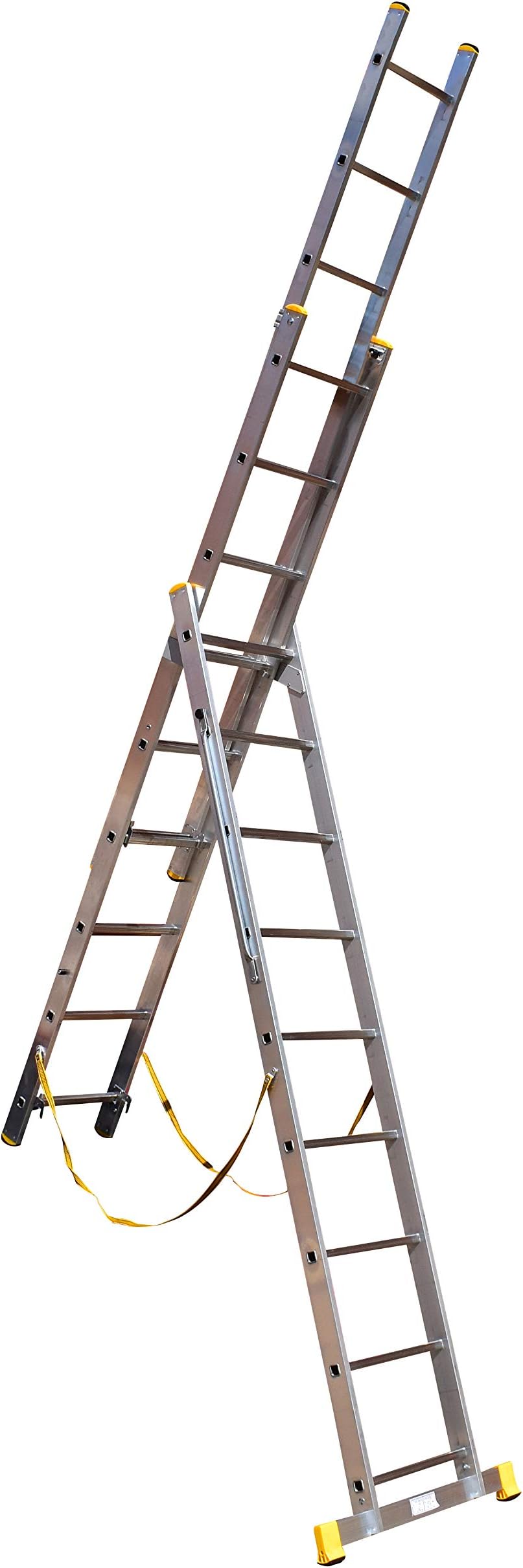 7 Rung 3 Section Stair Combi-All-in-One Extension Ladder, Step Ladder ...