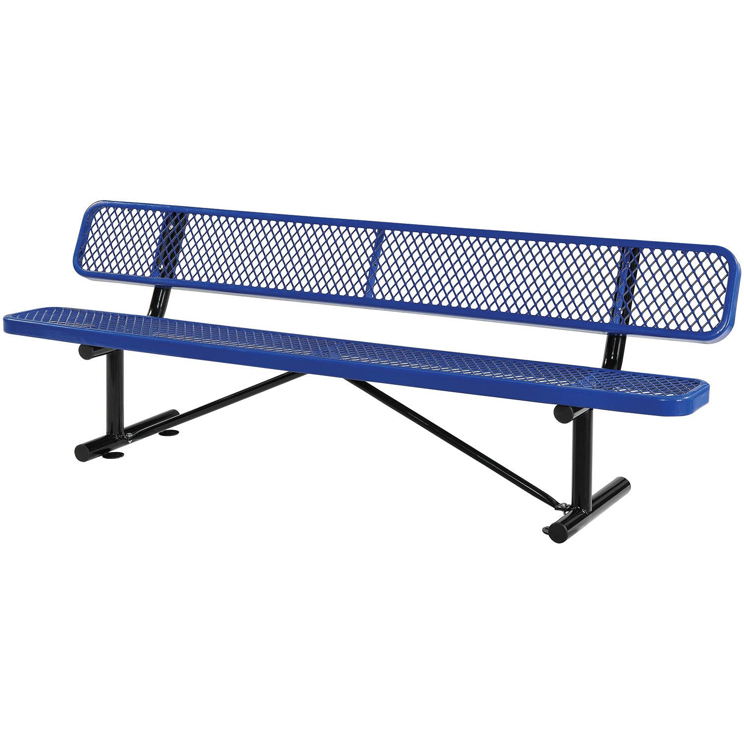 Amazon.com: Global Industrial 96" L Expanded Metal Mesh Bench w/Back ...