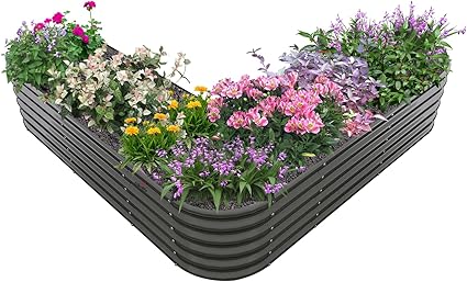 Amazon.com: A ANLEOLIFE Heart-Shaped Galvanized Raised Garden Beds ...