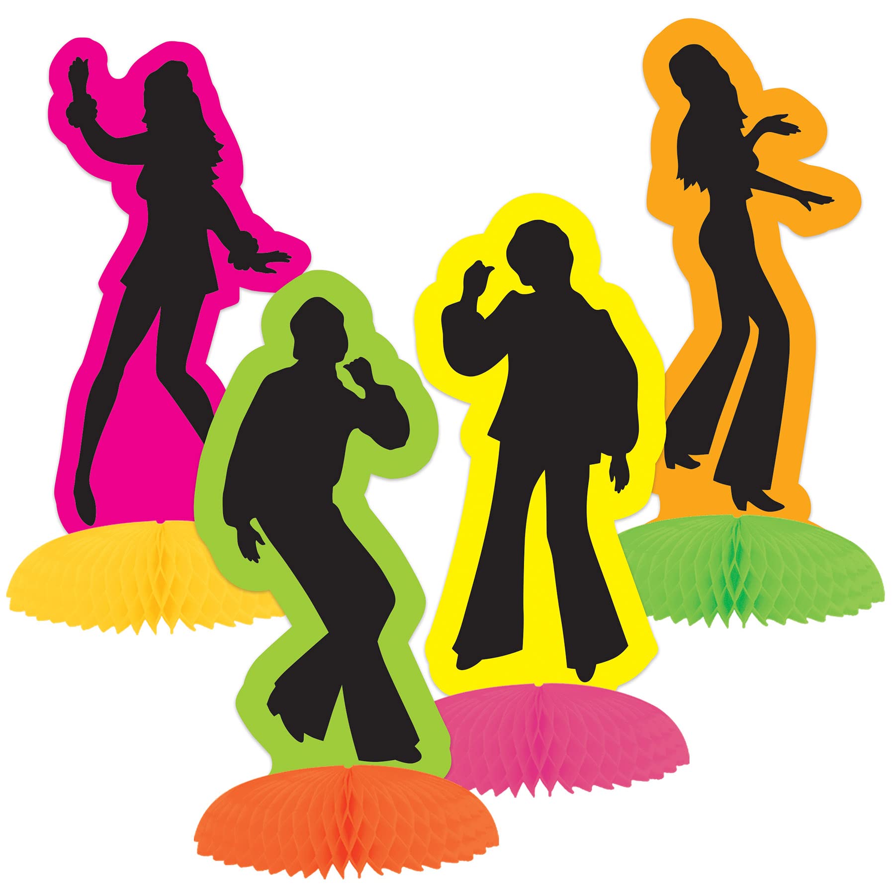 Amazon.com: Beistle 16 Piece Retro Mini 70's Centerpieces-Groovy Table ...