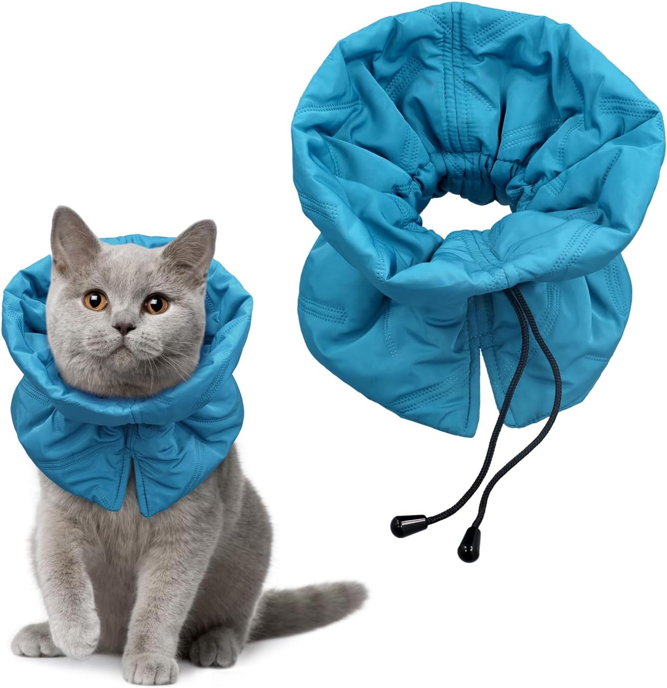 Amazon.com : Cat Recovery Collar, Soft Adjustable Cat Cone Collar ...