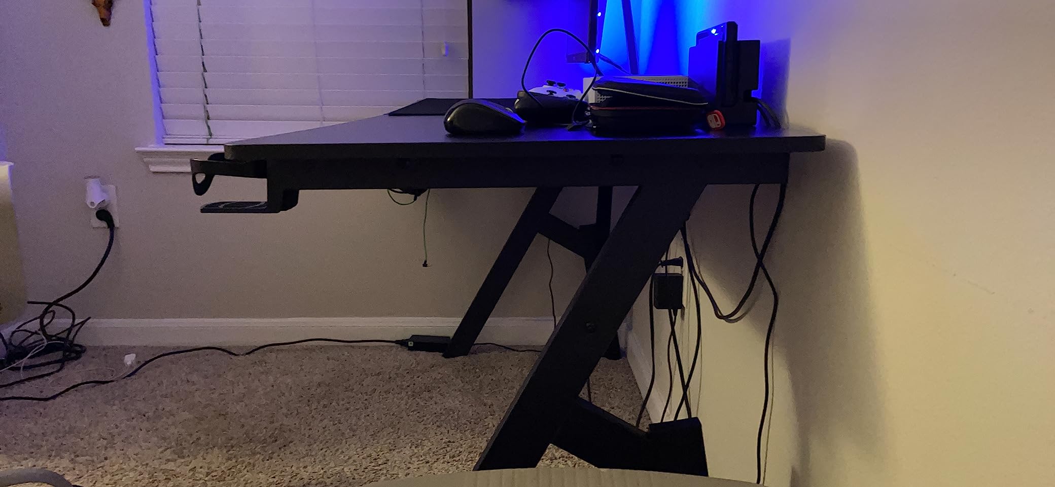 $12/mo - Finance HLDIRECT 47 Inch Gaming Desk with Carbon Fibre Surface ...