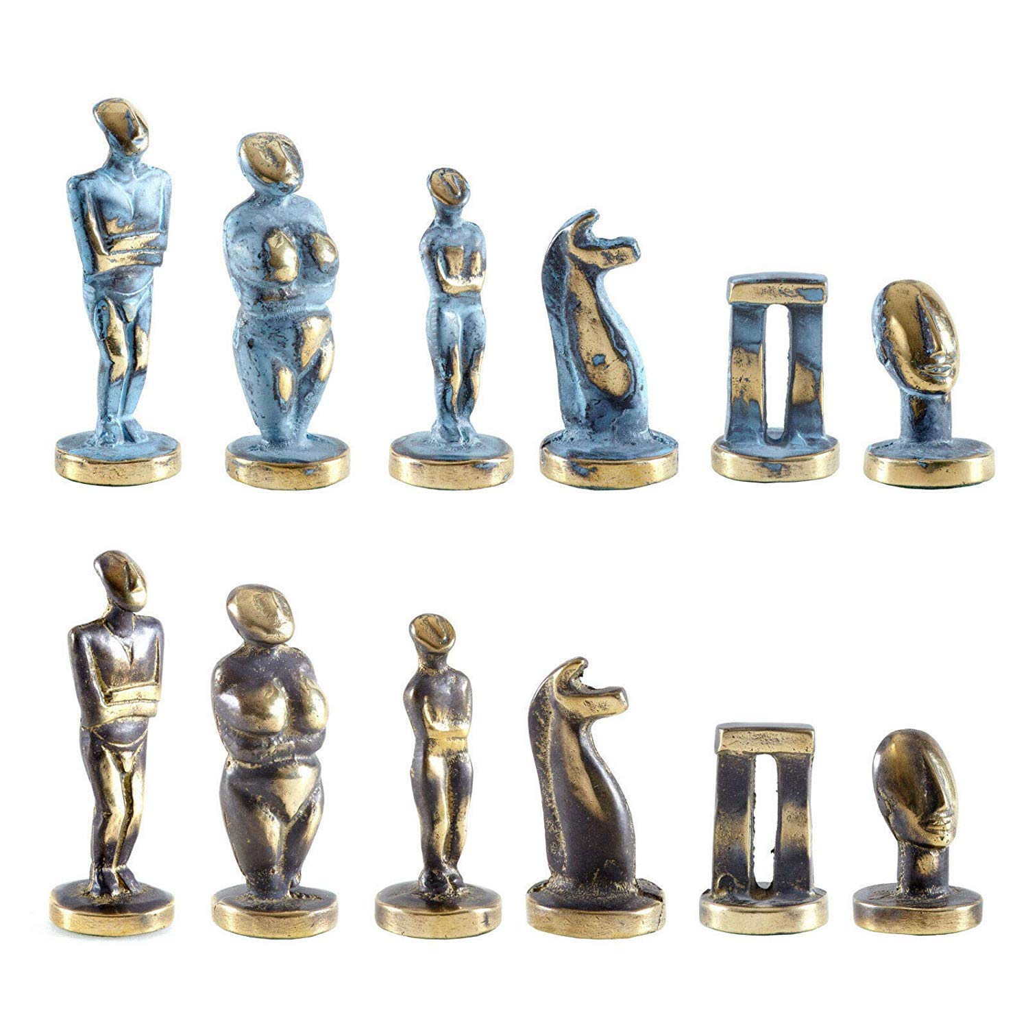 Manopoulos Cycladic Art Small Chess Set - Bronze Material - Without ...