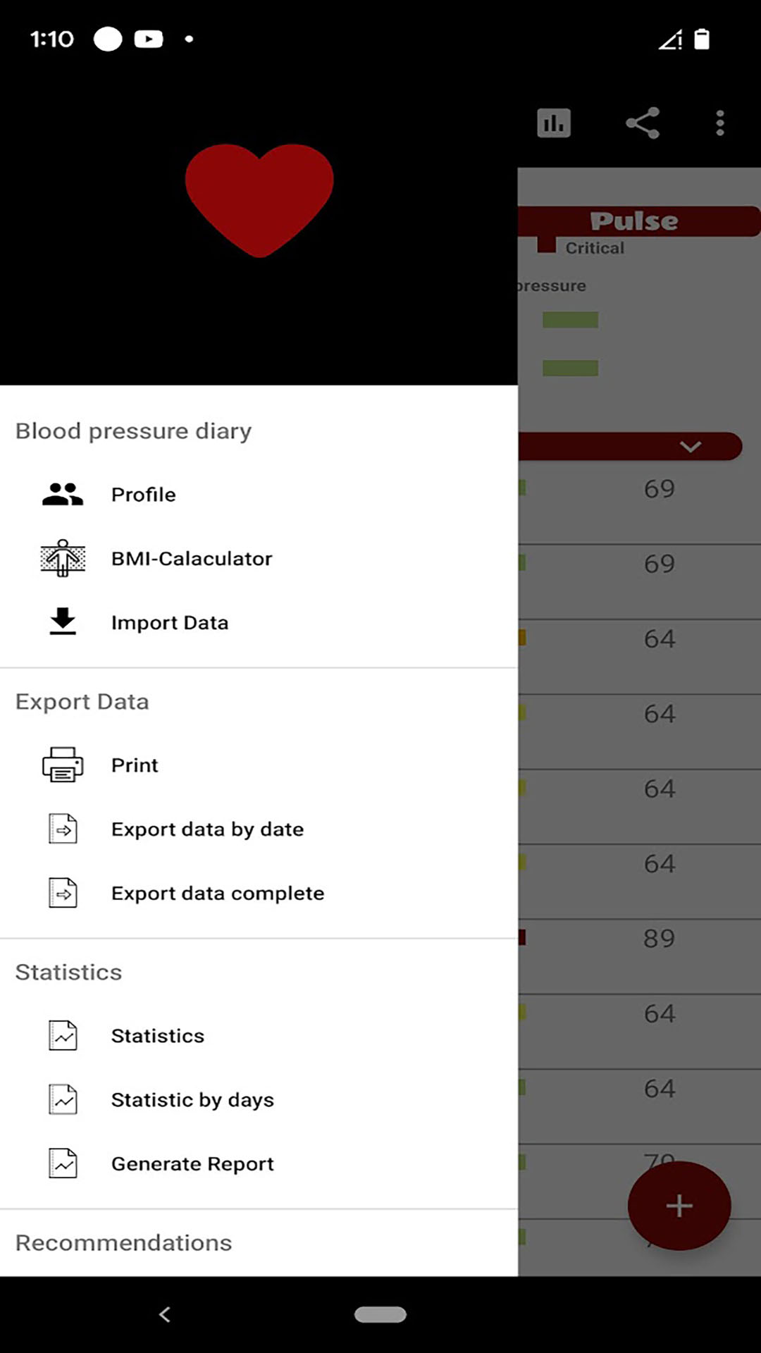 Blood pressure App - Diary - App on Amazon Appstore