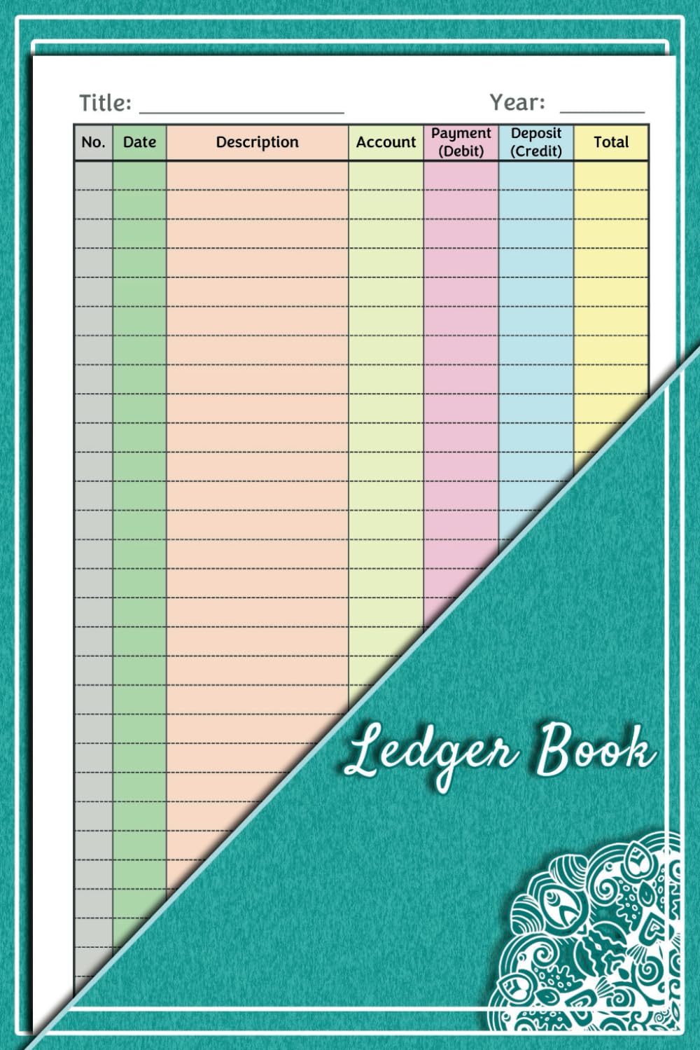 Amazon.com: Ledger Book: Colorful Accounting Ledger Book for Income ...