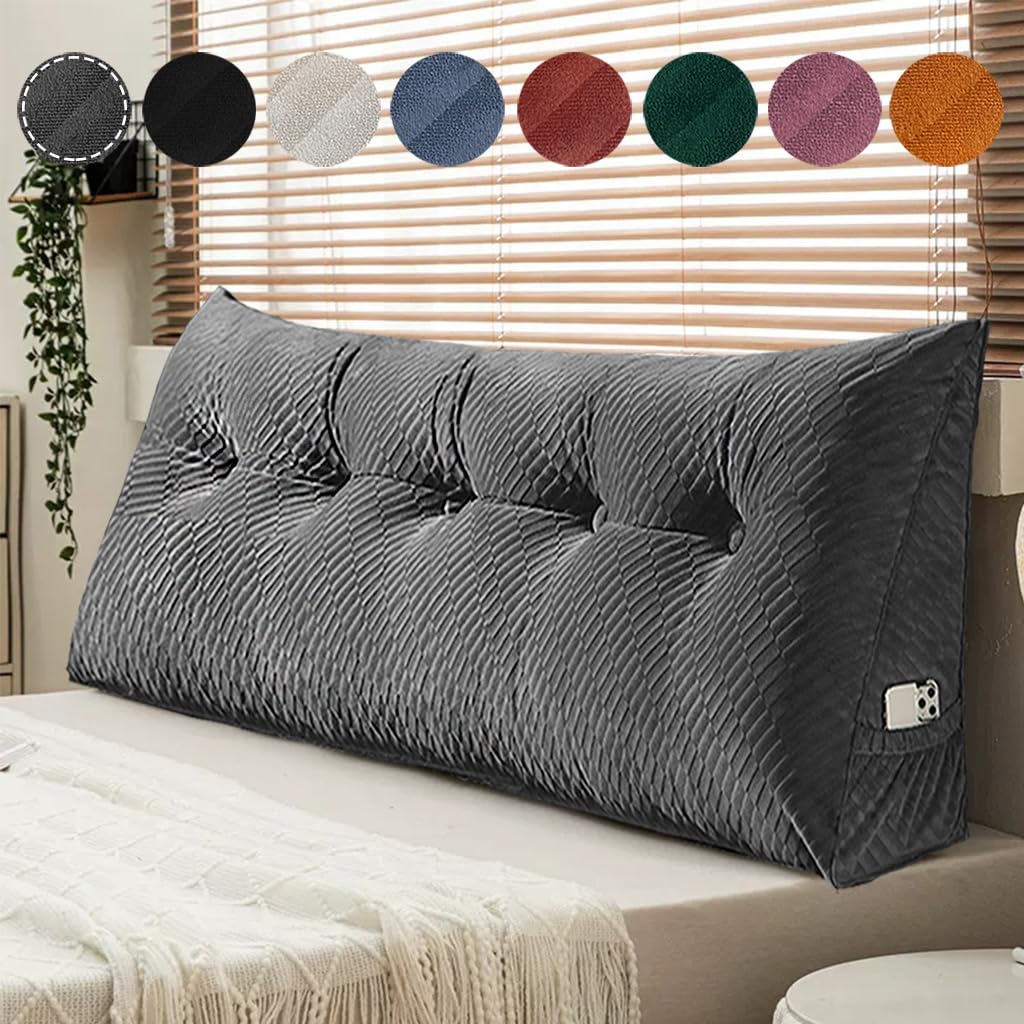 Amazon.com: QINFFRRMI Gradient Velvet Triangular Wedge Pillow ...