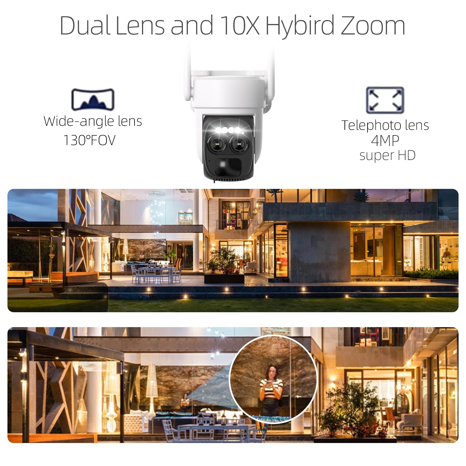 Snapklik.com : 2K Solar Security Camera Wireless Outdoor,10X Hybrid ...