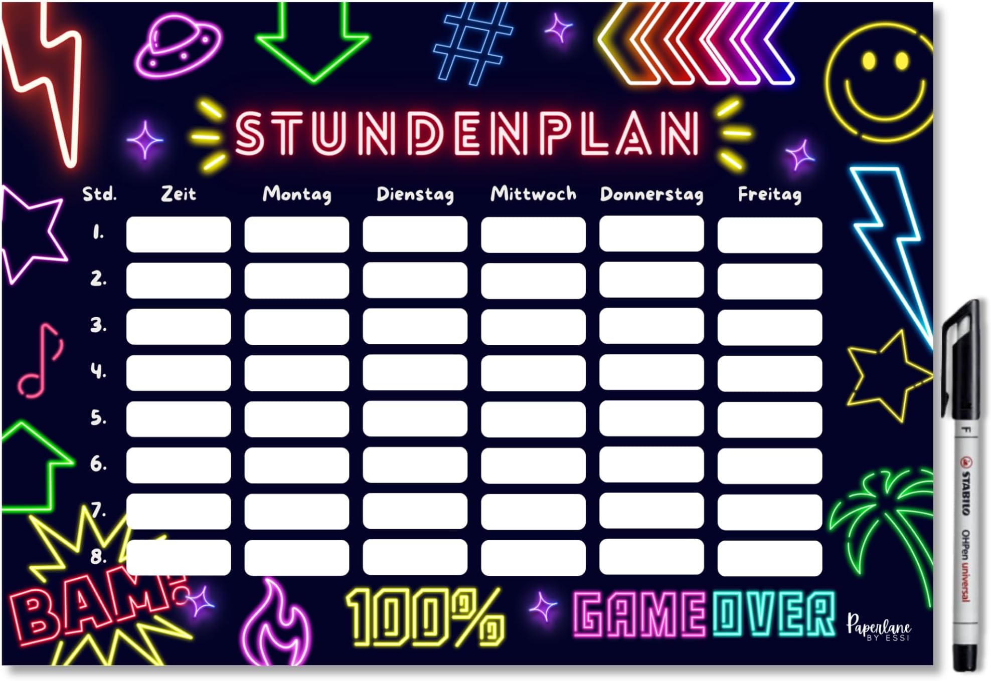 TOBJA Stundenplan magnetisch für Grundschüler - Süßes Waldbewohner ...