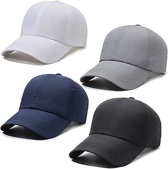 Amazon.com: 4 Pack Cooling Quick Dry Baseball Caps, Breathable ...