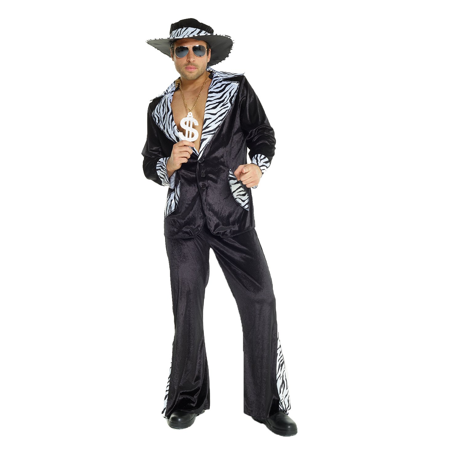 Morph Costumes Pimp Costumes for Men Black Funny Halloween Costumes for ...