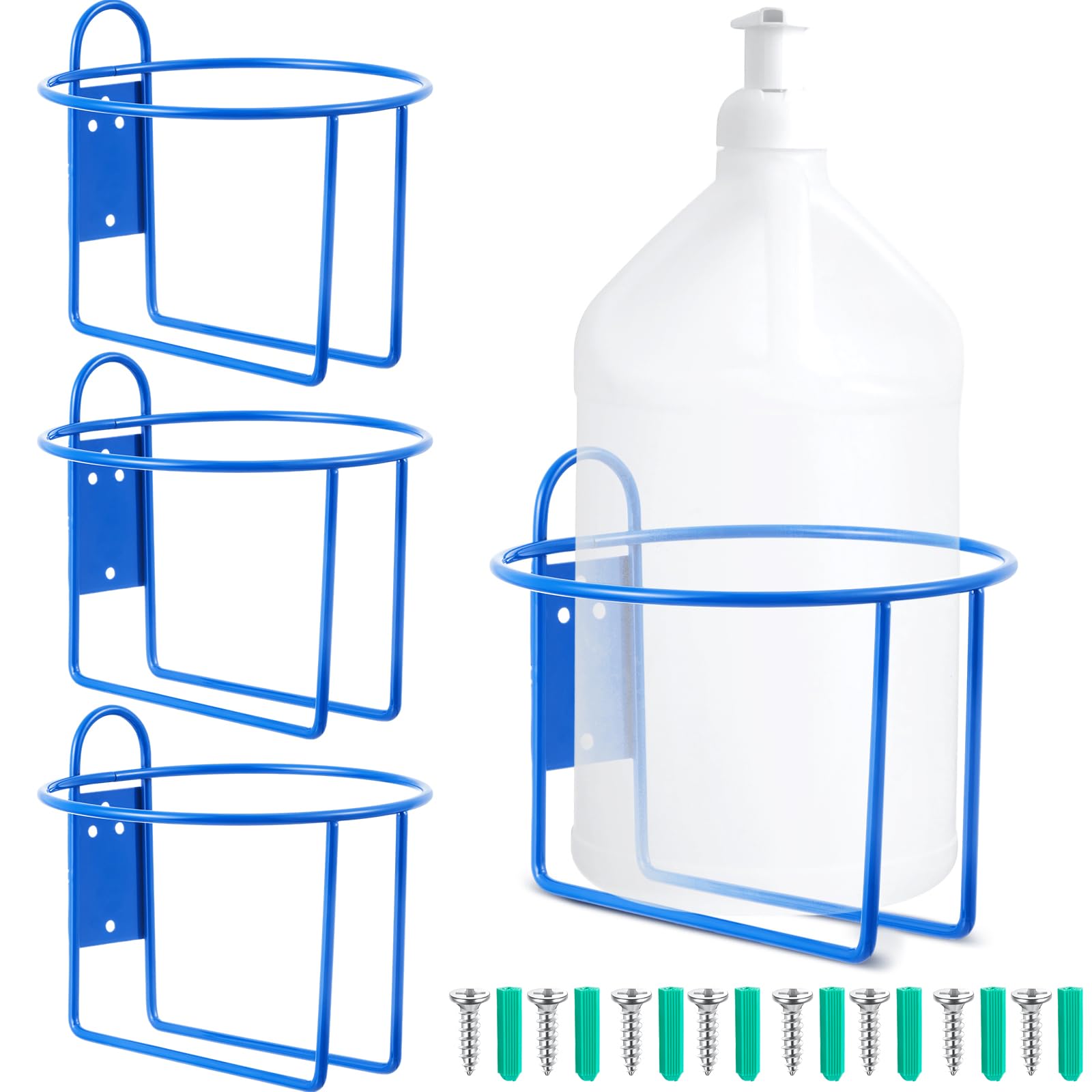 Amazon.com: Hicarer 4 Pcs One Gallon Jug Storage Rack Wall Mounted ...