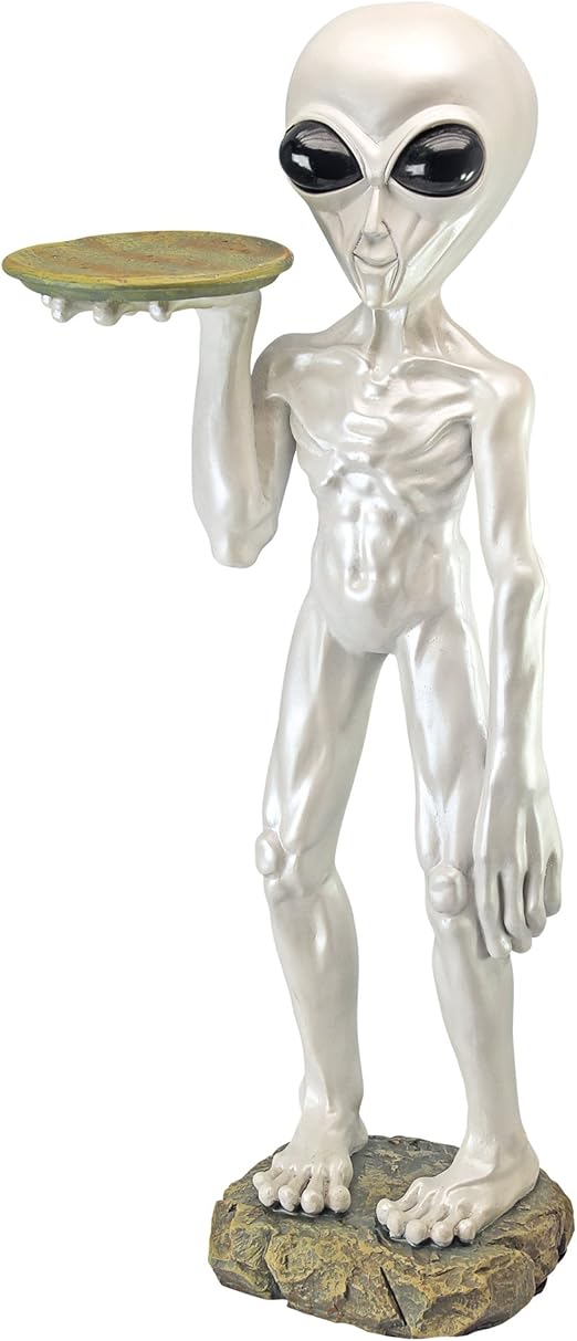 Amazon.com: Design Toscano CL5304 Roswell the Alien Butler Pedestal ...