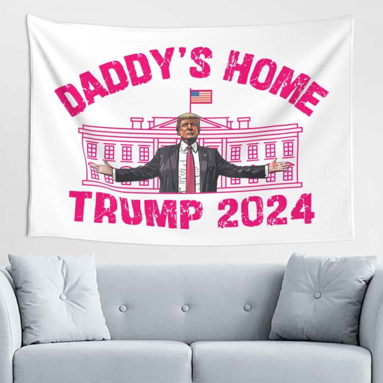 Amazon.com: Oingoo Trump 2024 Daddys Home Funny Girls for Trump Pink ...