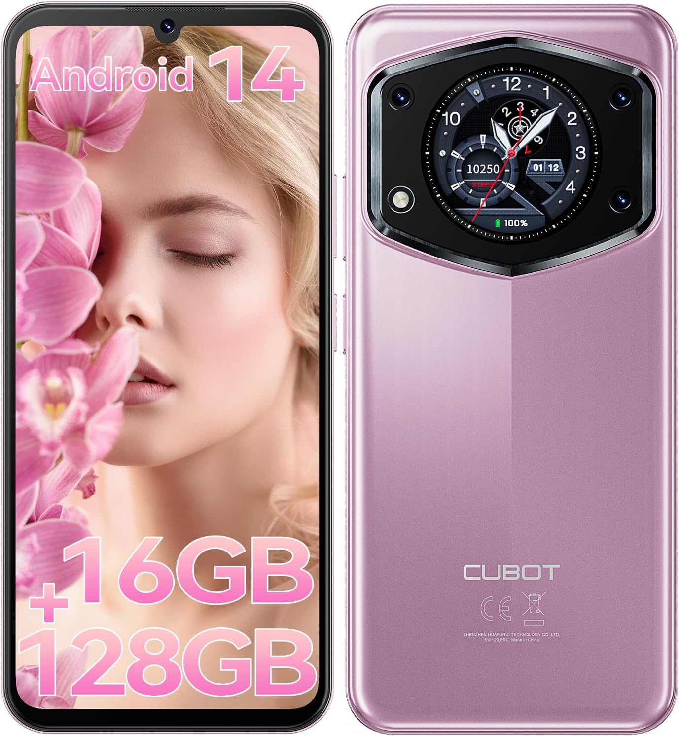 CUBOT Celular A30, Android 14 Smartphone Desbloqueado con Batería de ...