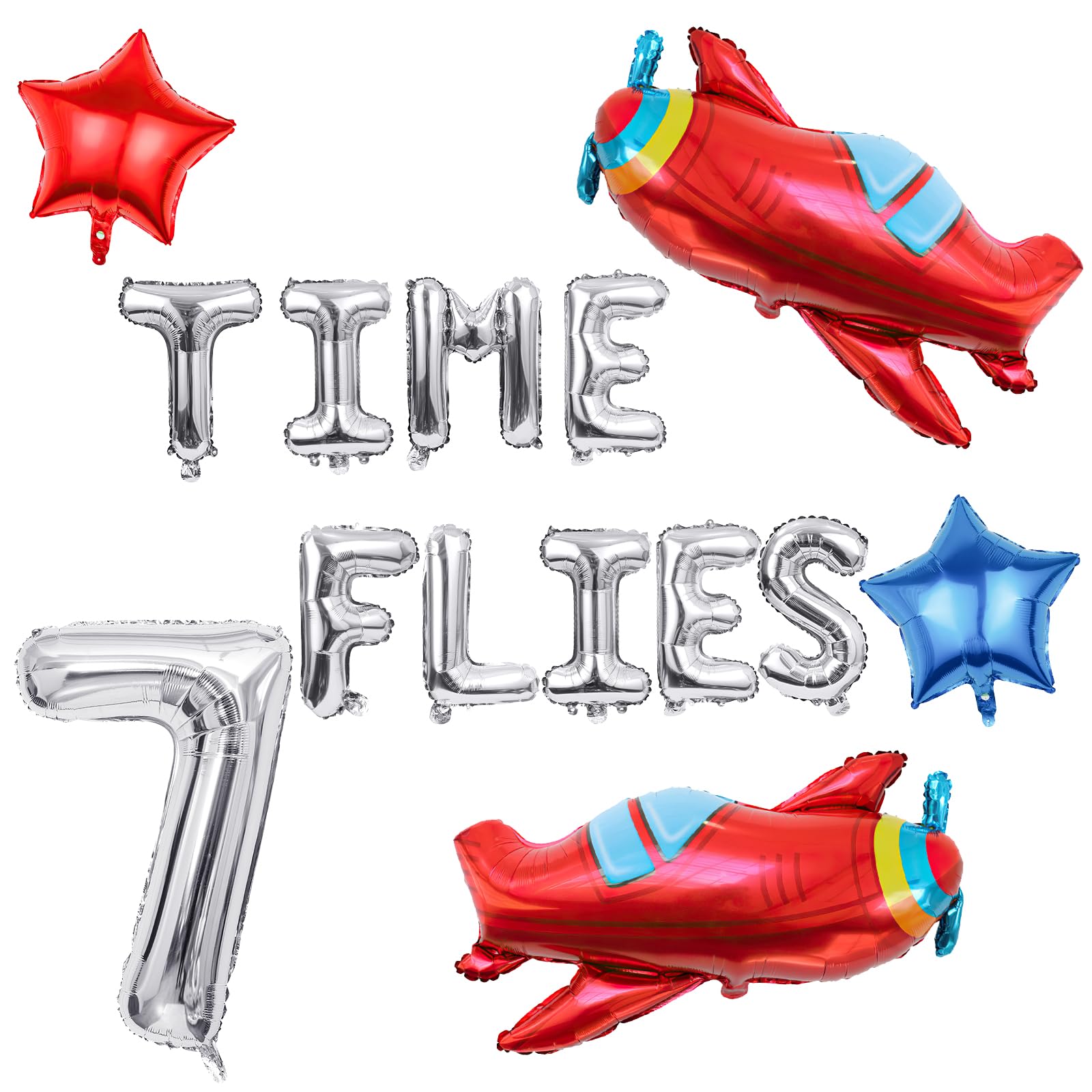 Amazon.com: Airplane Balloons, Time Flies Balloon, Airplane Aviator ...