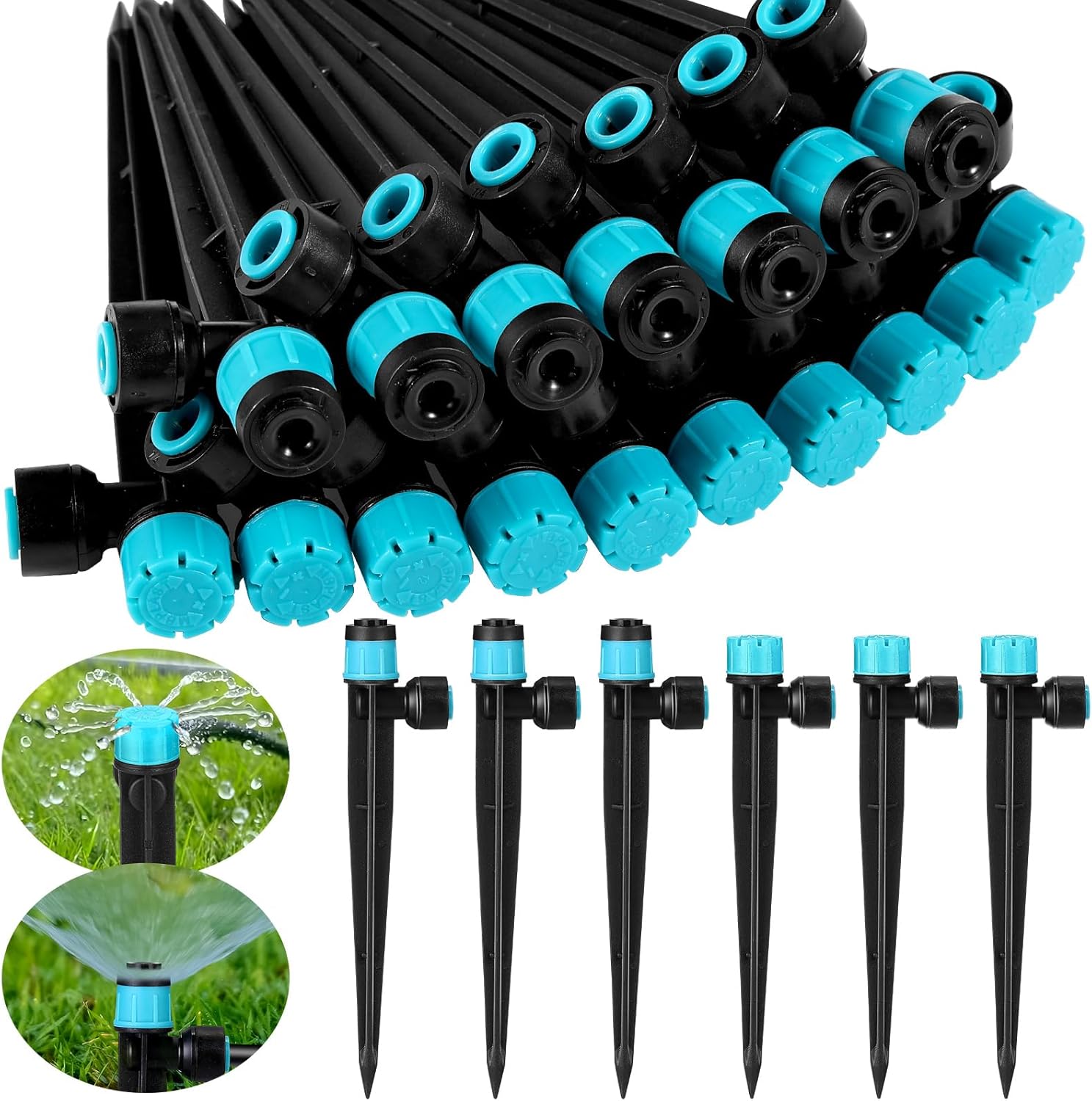 Amazon.com : Glooglitter 100 Pcs Drip Irrigation Emitters for 1/4 ...