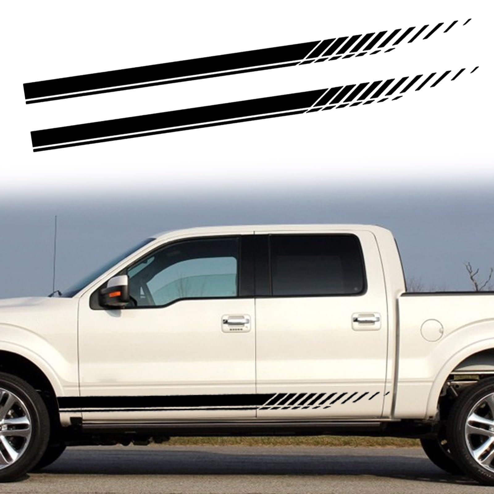 Amazon.com: ramuel Car Auto Racing Body Side Stripes Vinyl Stripe Decal ...