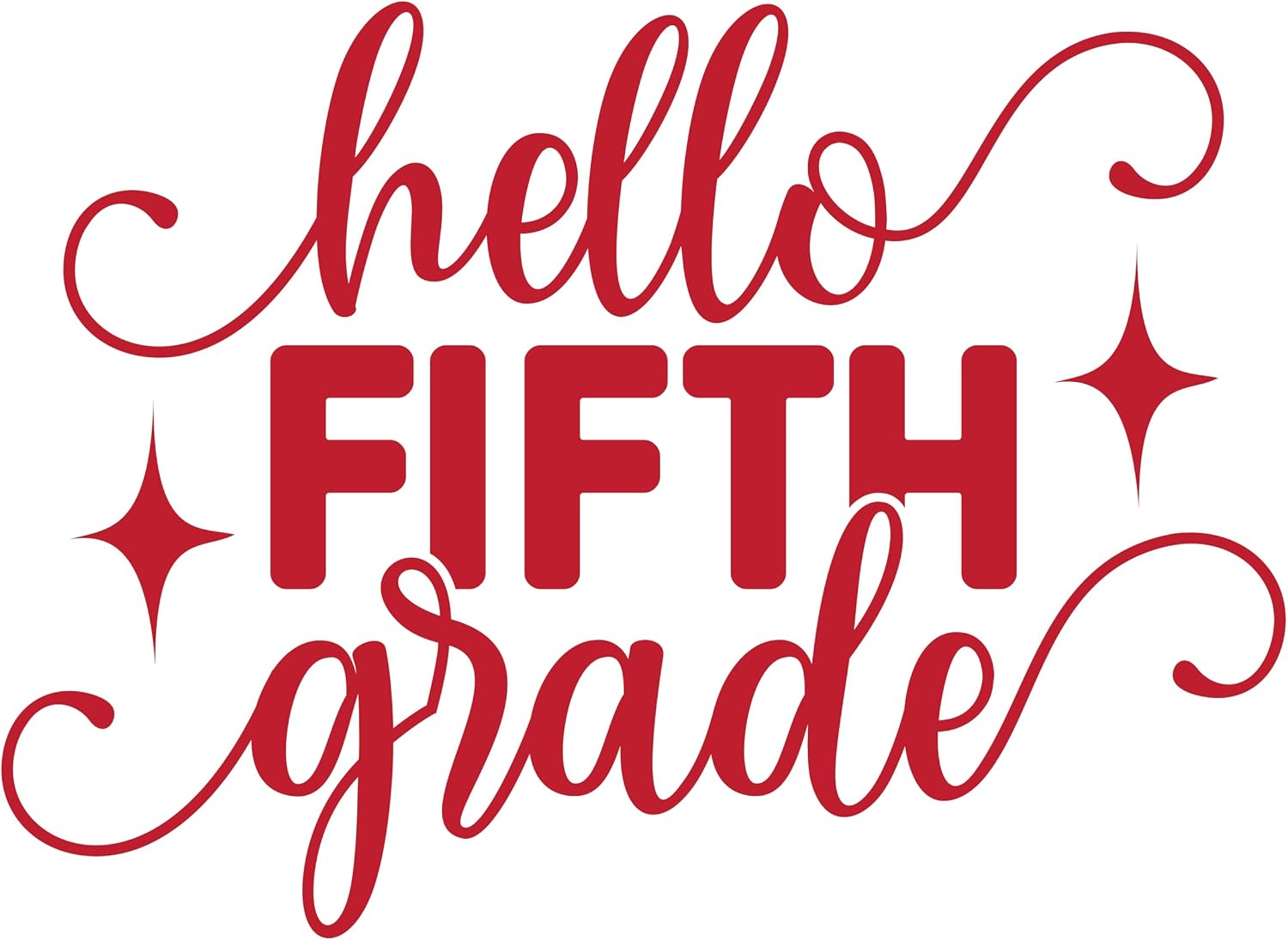 Amazon.com - Inspirational Quote "Hello Fifth Grade" Motivational ...