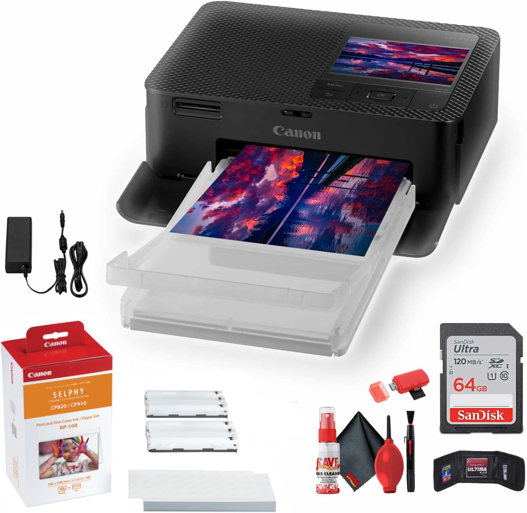 Amazon.com : Canon SELPHY CP1500 Wireless Photo Printer with RP-108 Ink ...