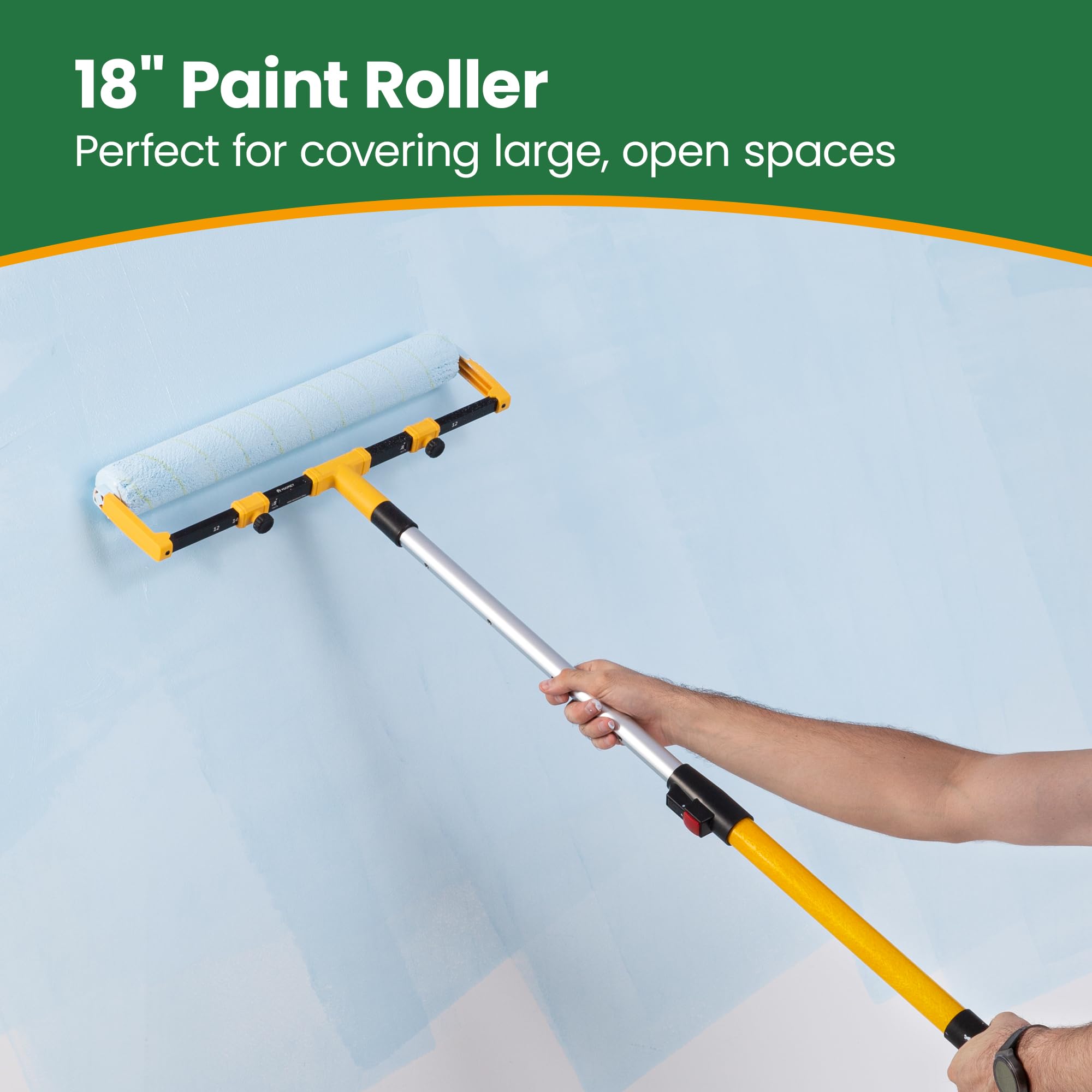 Drywall Mud VOOMEY 18-Inch Paint Roller Kit - 10-Piece Drywall Skimming ...