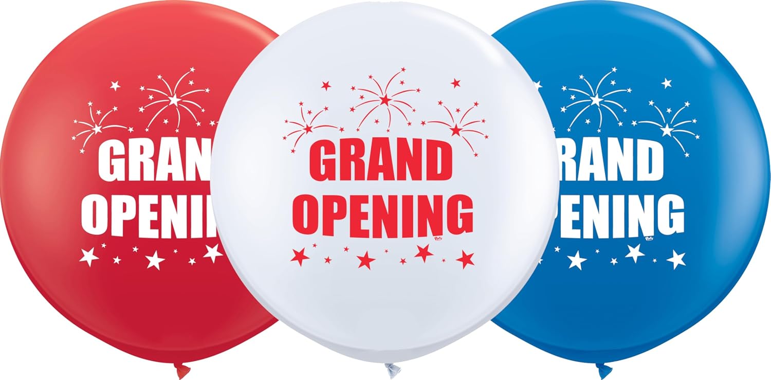Amazon.com: Grand Opening Balloons - Giant 36 Inch Latex (3 Pieces) for ...