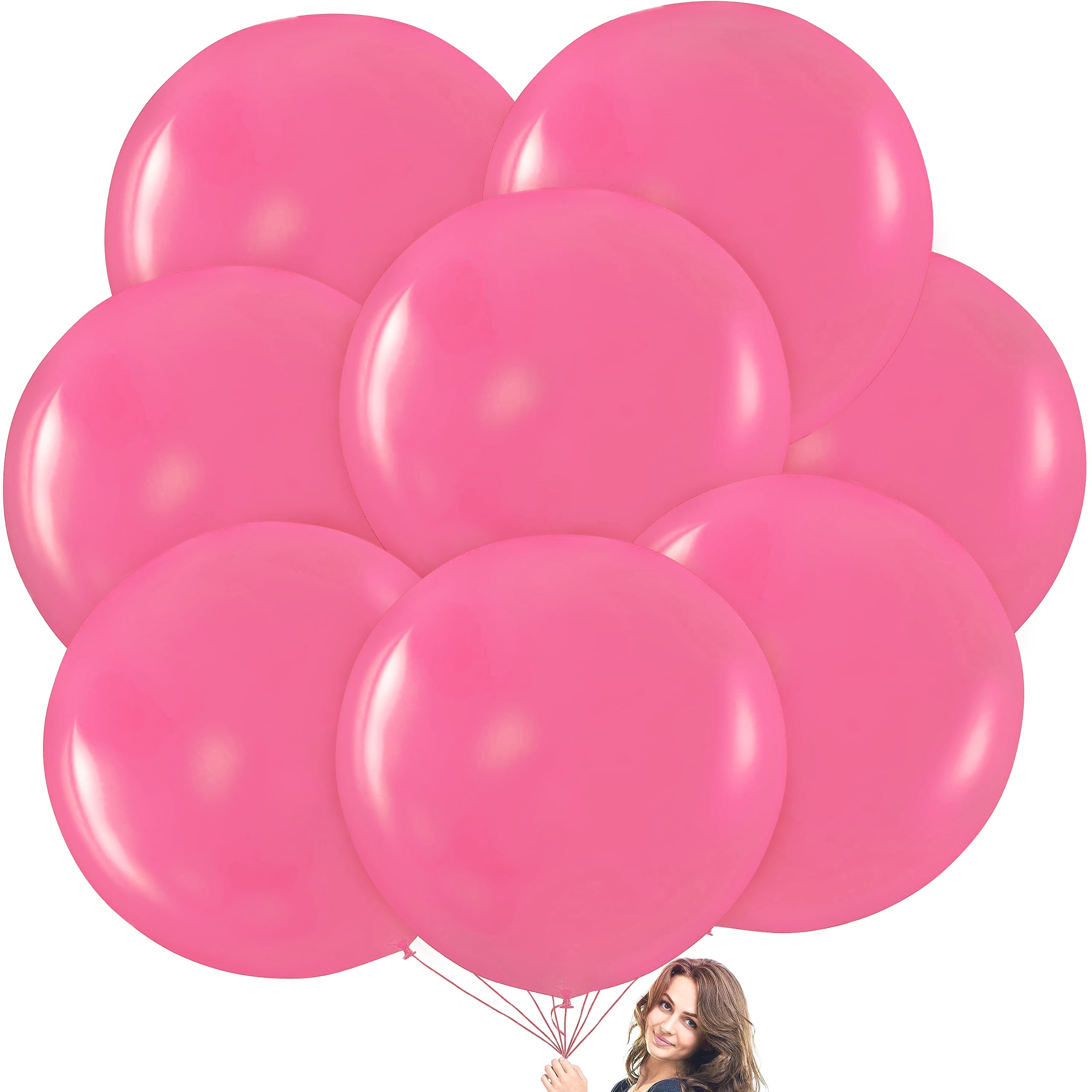 Snapklik.com : Prextex Pink Giant Balloons - 8 Jumbo 36 Inch Pink ...