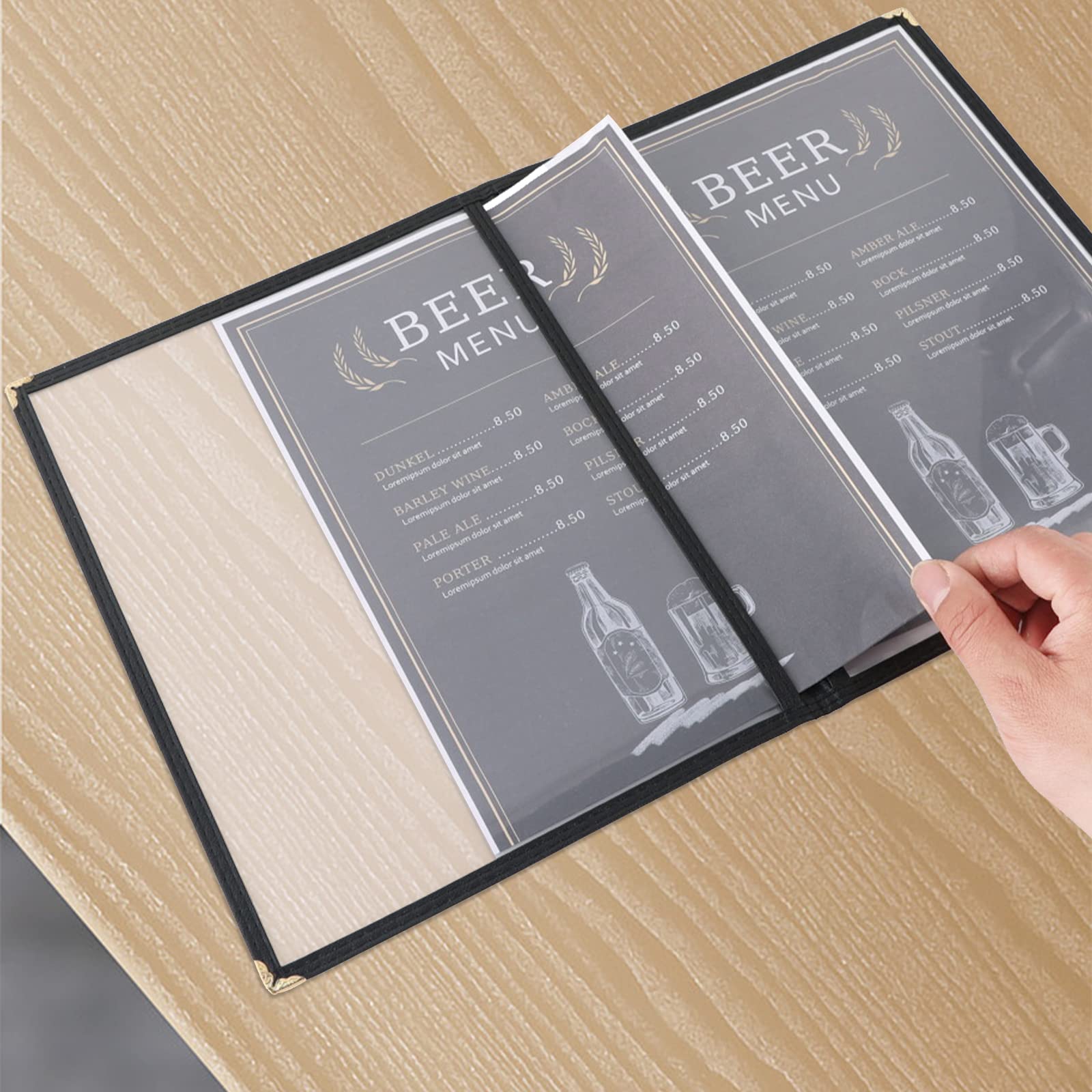 Snapklik.com : MYFULLY 8.5 X 11 Inch Menu Covers Pack Of 10 Transparent ...