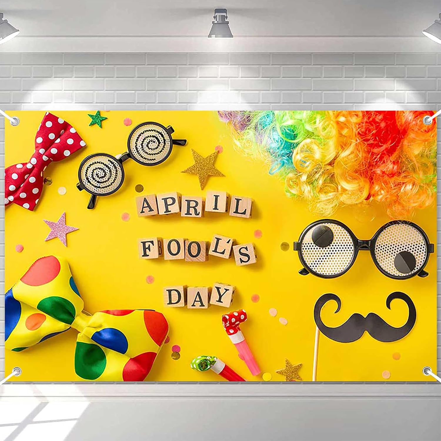 Amazon.com : Ticuenicoa April Fools' Day Banner, Fun Clown-Themed ...