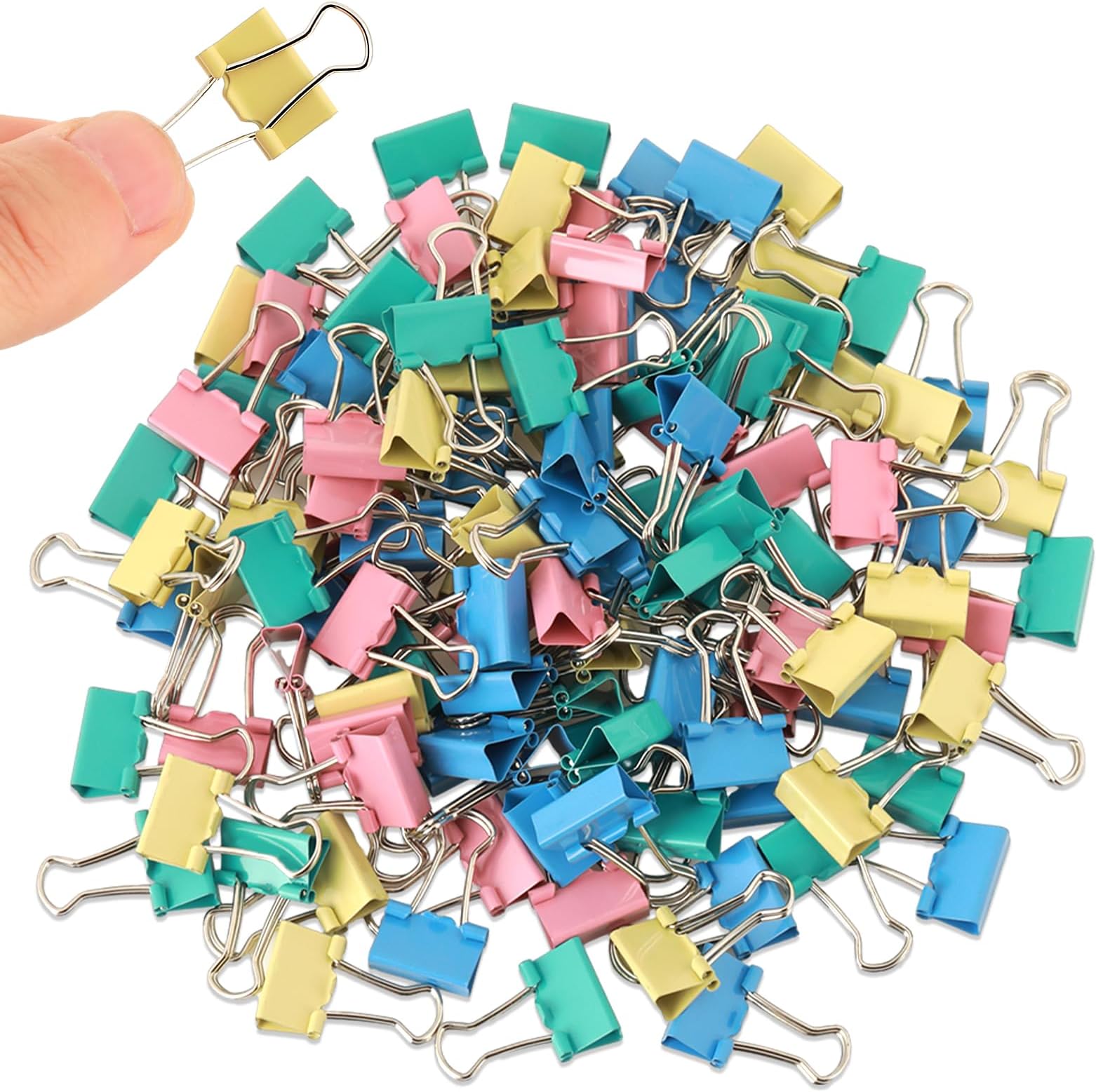 10 x Mini Bulldog Clips Letter Clips Grip Clips Chrome 22mm : Amazon.co ...