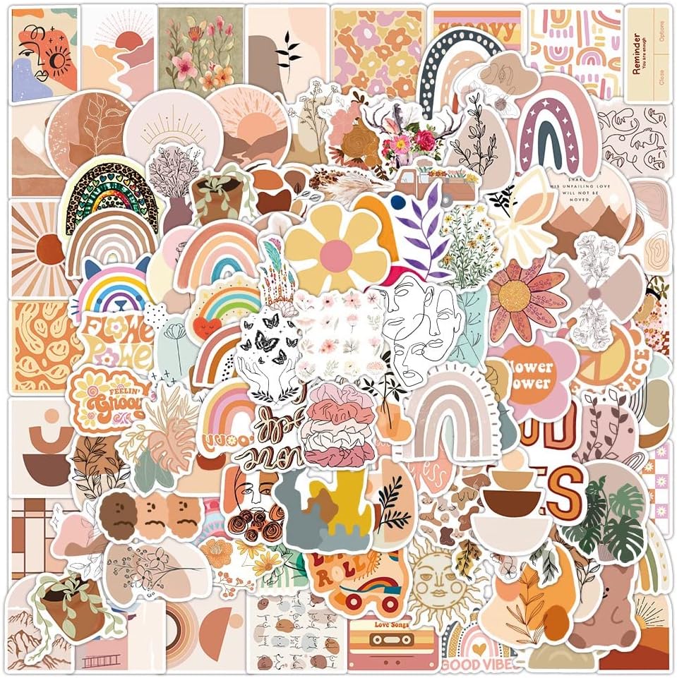 Amazon.com: Cute Preppy Stickers 50 Pcs, Pastel Inspirational Stickers ...