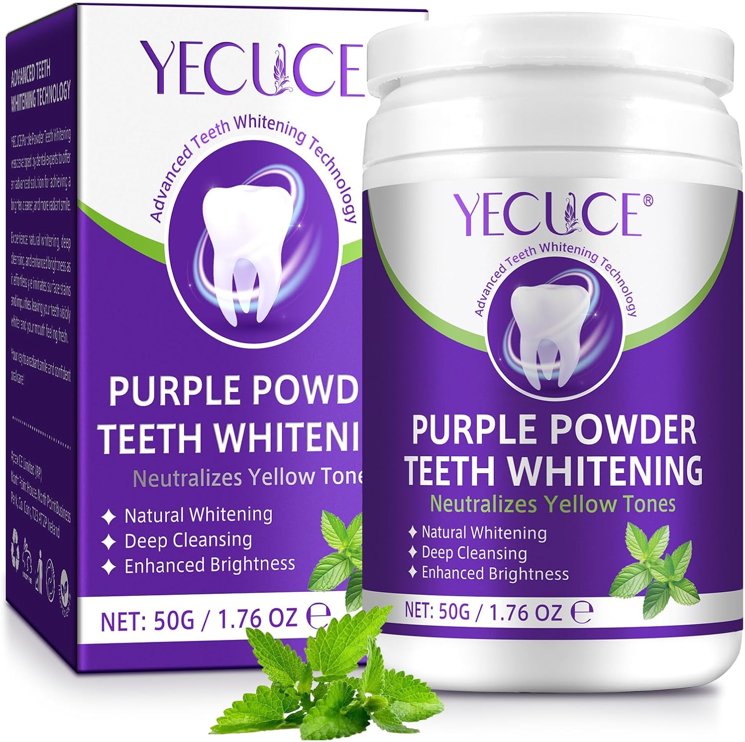 Amazon.com: Purple Teeth Whitening Powder for Removing Stains, Deep ...
