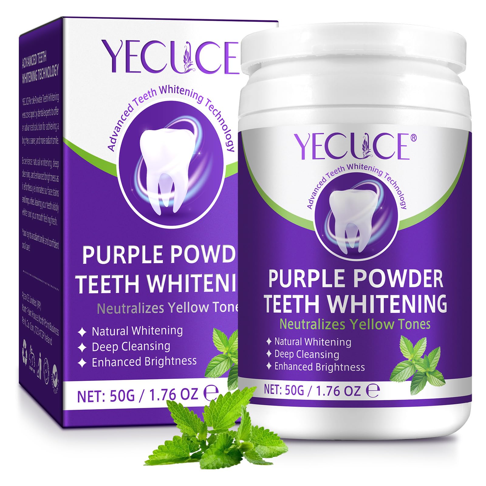 Amazon.com: Purple Teeth Whitening Powder for Removing Stains, Deep ...