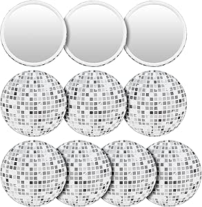 Amazon.com: LLOUSSAK 10Pcs Round Checkered Compact Mirror Bulk, 2.72 ...