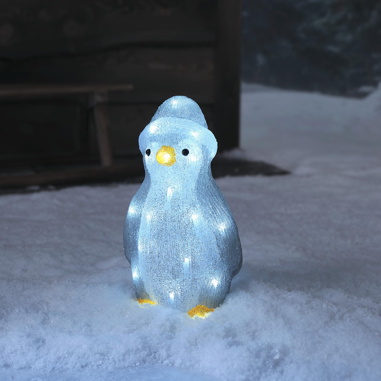 Lights4fun Outdoor Christmas Figure Light Up LED Acrylic Penguin Plug ...