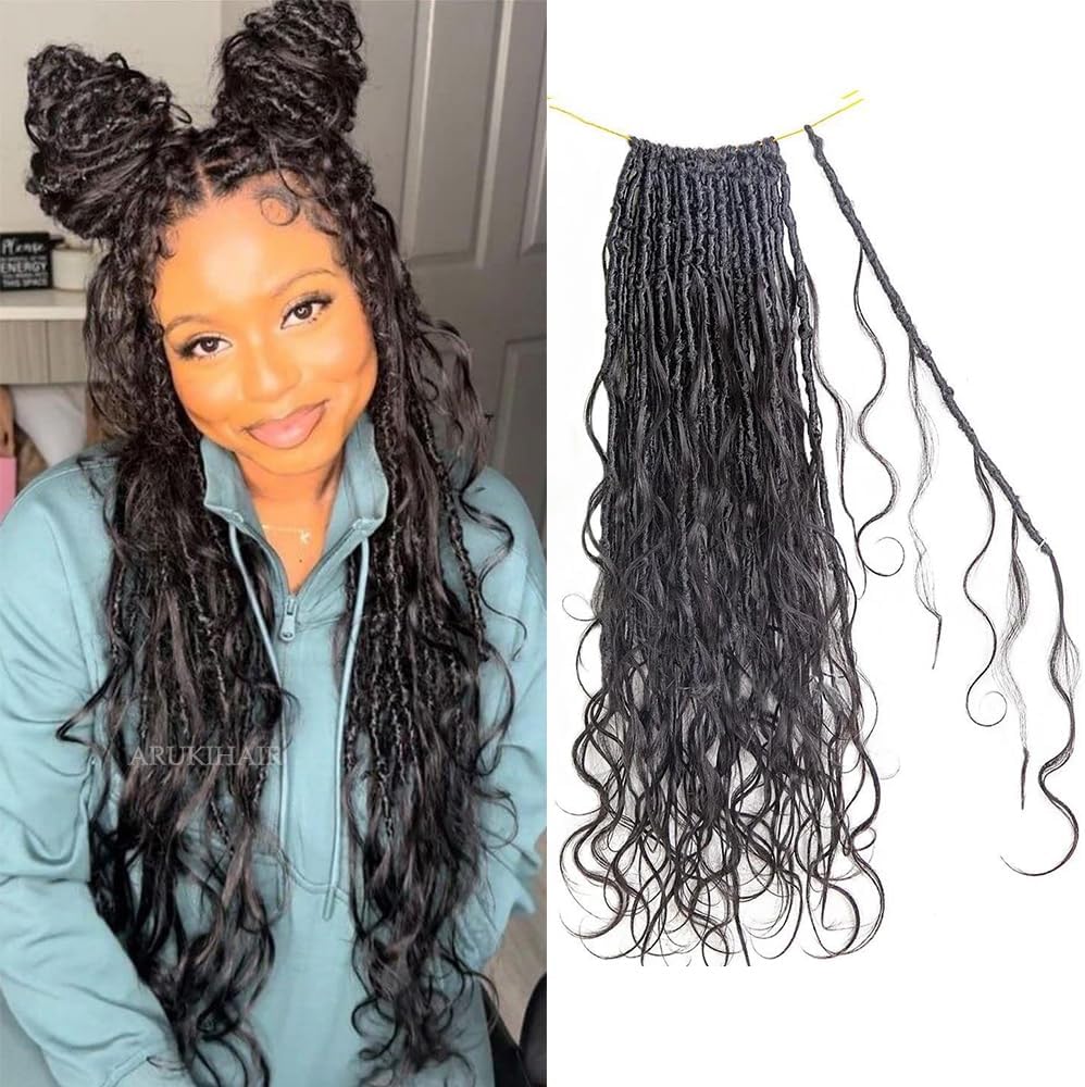 Amazon.com : Pre-Looped Crochet Dreadlocks With Body Wave Human Hair ...