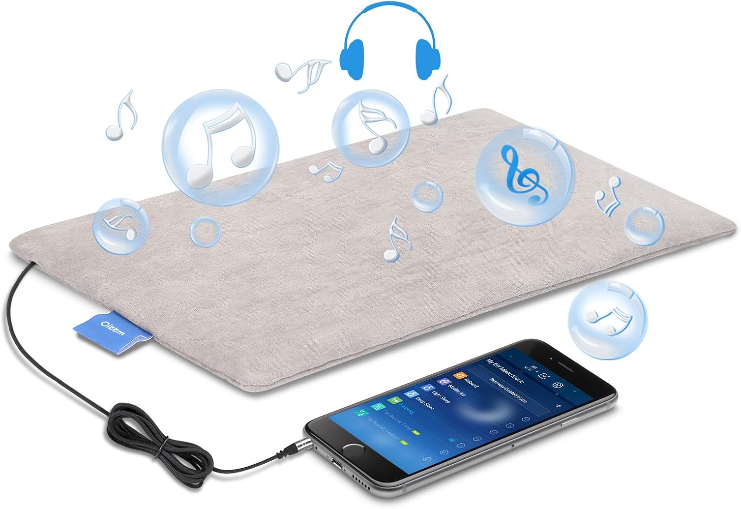 Oittm Smart Sleep Aid Folding Musical Relaxation Pillow with 1.2 m ...