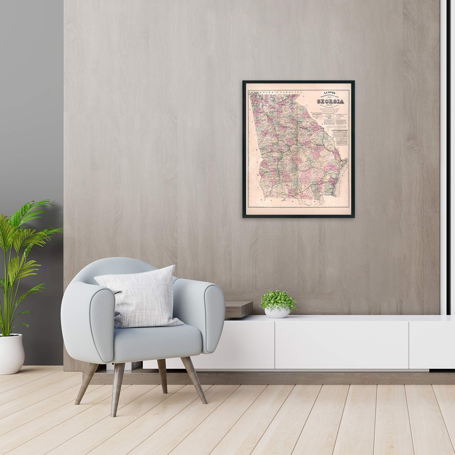 Snapklik.com : HISTORIX Vintage 1864 Map Of Georgia Poster - 24x30 Inch ...