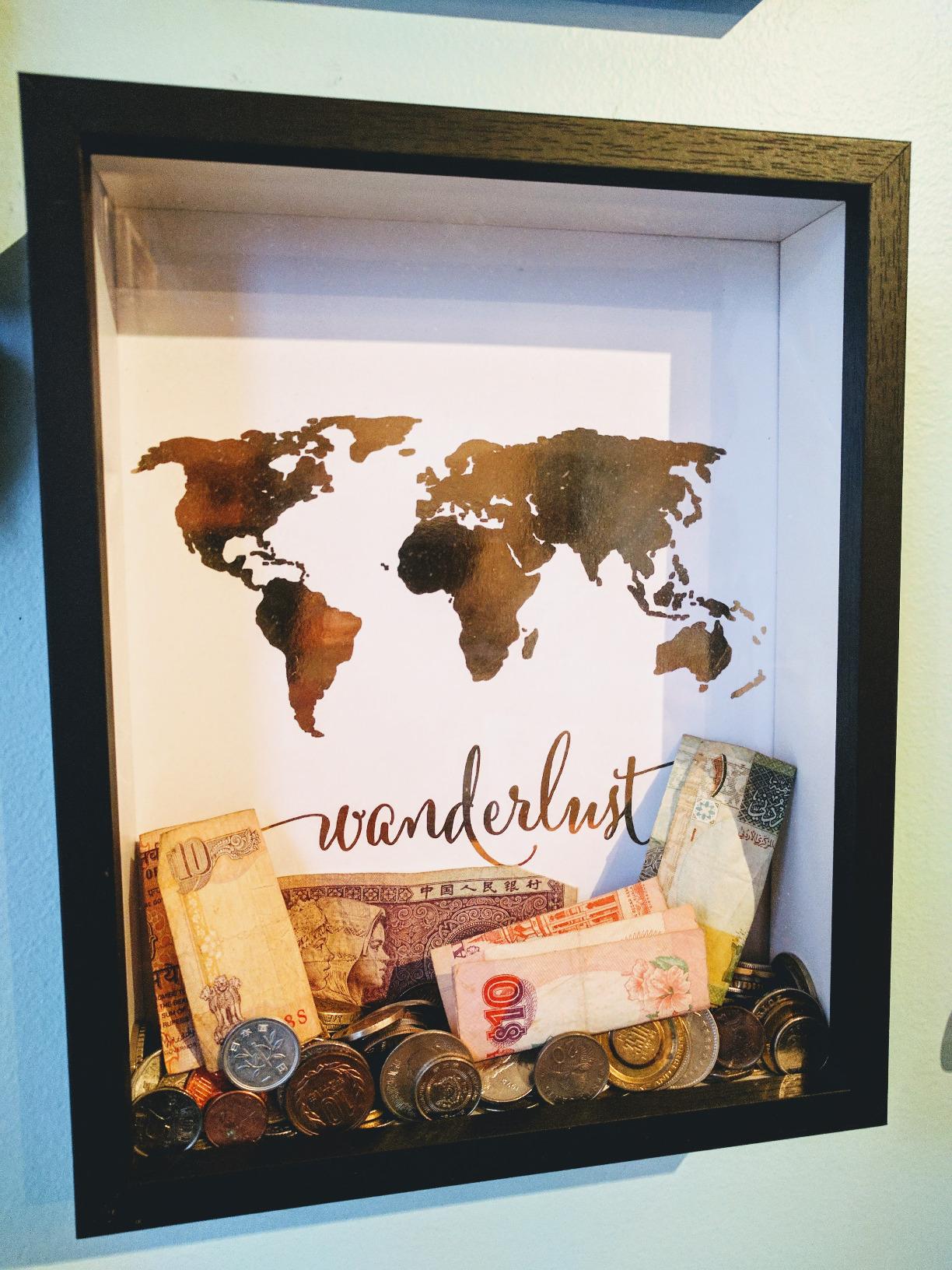 Amazon.com: DIGIBUDDHA Wanderlust World Map Gold Foil Art Print Travel ...