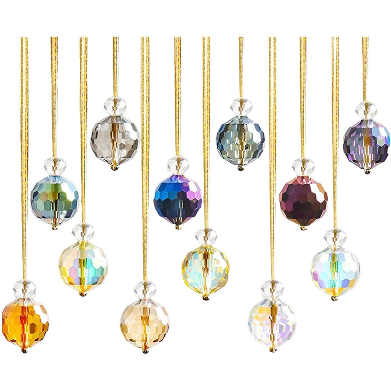 FOGAWA 12PCS Christmas Tree Crystal Ball Ornaments 20MM Glass Baubles ...