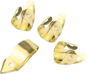 Amazon.com: Soaying Guitar Finger Picks 3 Index Fingers + 1 Thumb ...