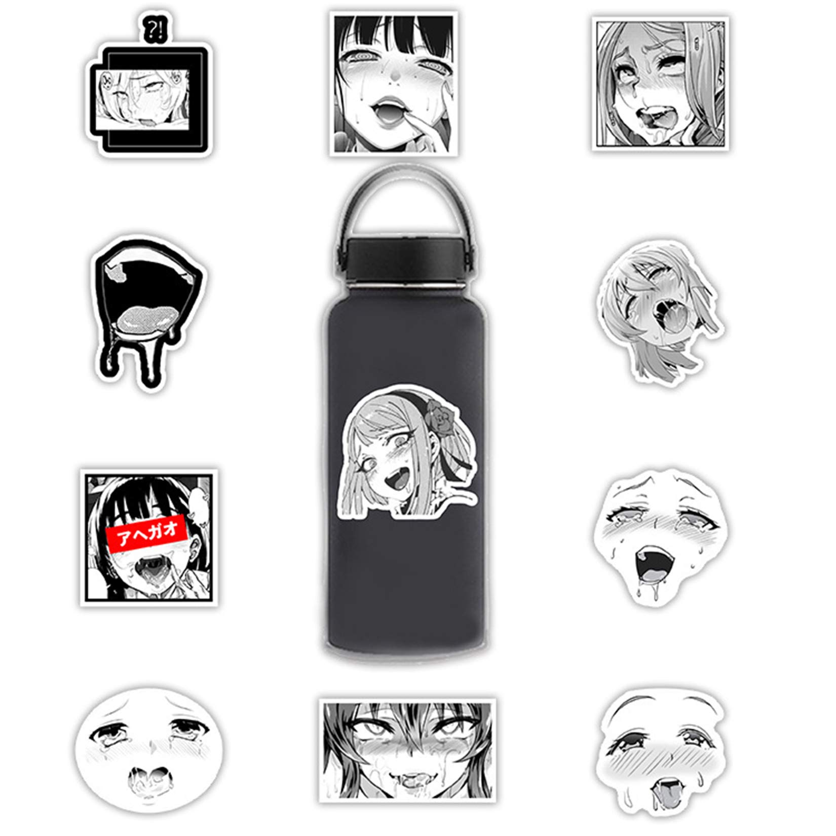 N&S 30Pcs Ahegao Sexy Bunny Girl Waterproof Stickers for Water Bottle Cup Laptop Bike Skateboard ...