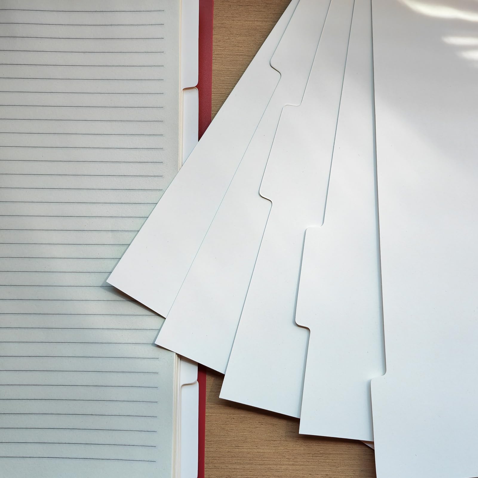 DY.2ten A4 Binder Dividers 11-Holes, 1/5 Cut Tabs, White Paper Dividers ...
