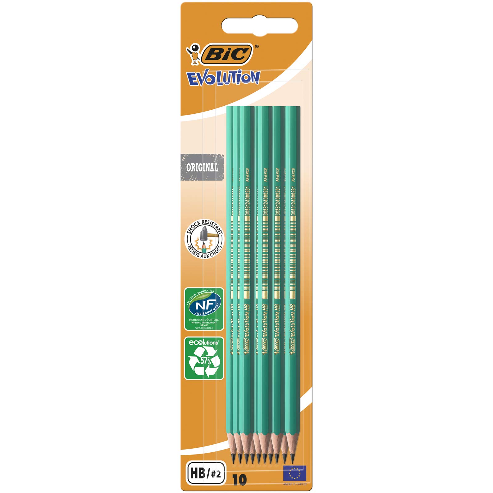 BIC Evolution Original Pencils - Pack of 10 - All-Purpose, Extra ...