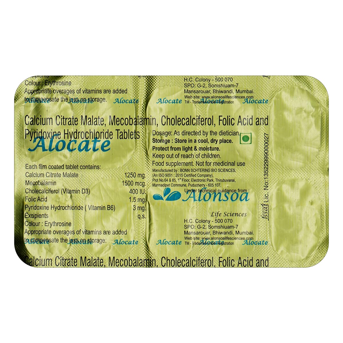 Alocate - Strip of 10 Tablets : Amazon.in: Health & Personal Care